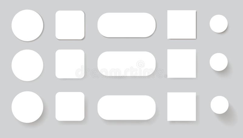 Button Shadows. Modern Decorative Simple and Minimalistic User ...