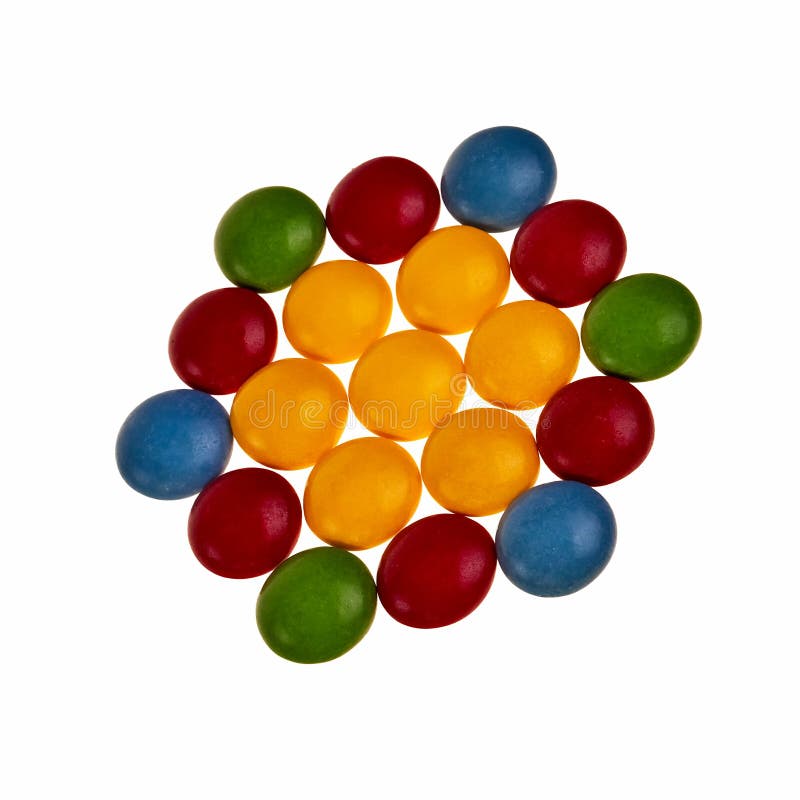 Button Shaped Colorful Candies. Stock Photo - Image of orange, isolated ...