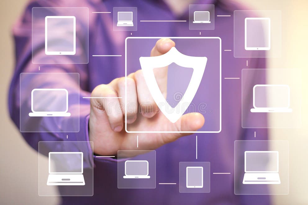 Button Shield Security Virus Business Computer Media Web Stock Photo ...