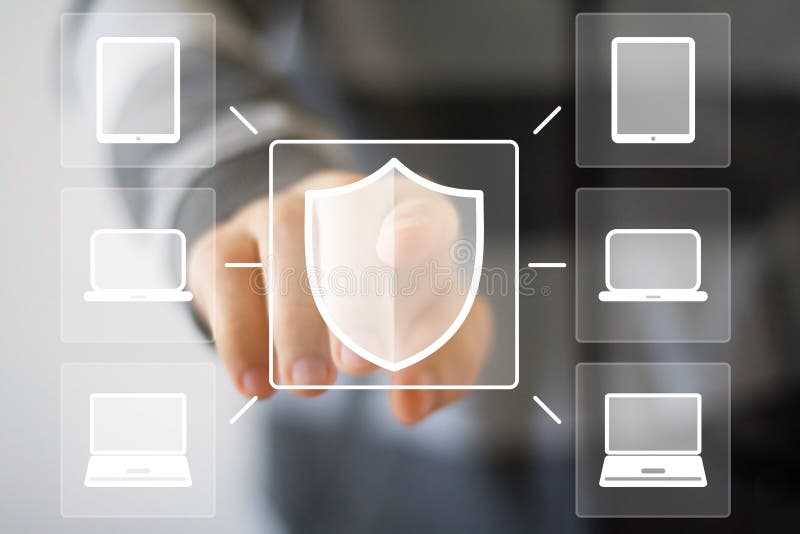 Button Shield Web Security Virus Business Computer Media Stock Image ...