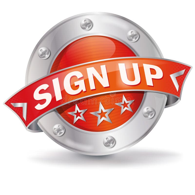 Sign Up Become a Member Icon Stock Vector - Illustration of internet ...