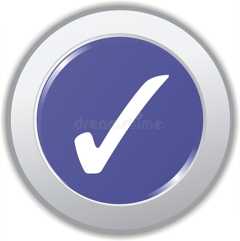 Button with a Sign To Validate Stock Vector - Illustration of button ...