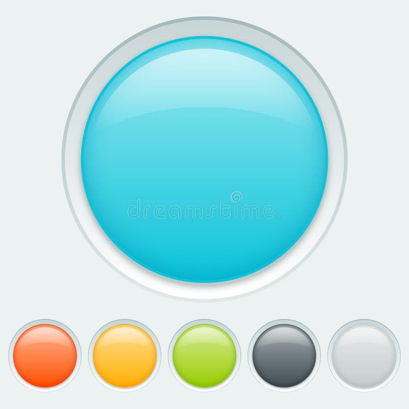 Button in six colors stock vector. Illustration of white - 31877253