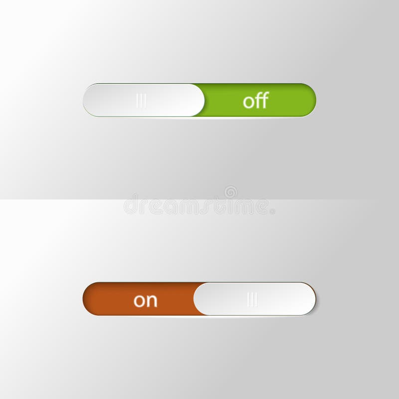 Button slider on off stock vector. Illustration of element - 90282231