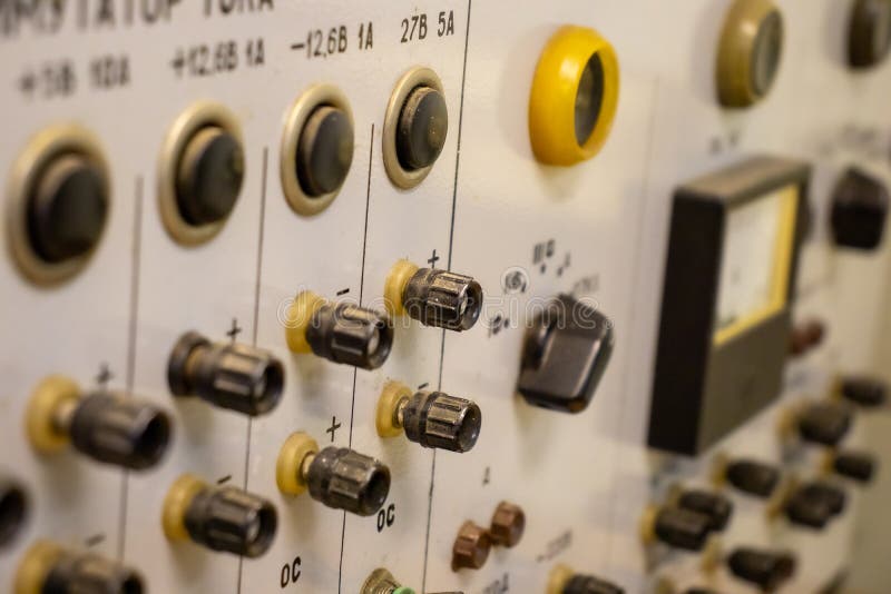 Button Stand. Electric Panel with Buttons. Factory Energy Switch Stock ...