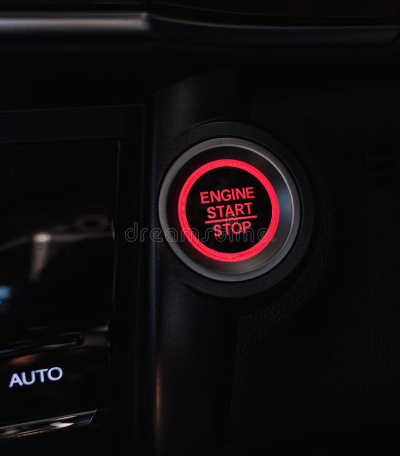 Button Start and Engine Stop Stock Photo - Image of light, banner ...