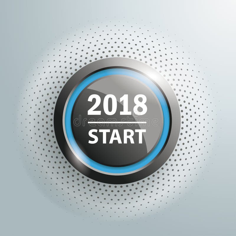Button 2018 Start Halftone stock vector. Illustration of business ...