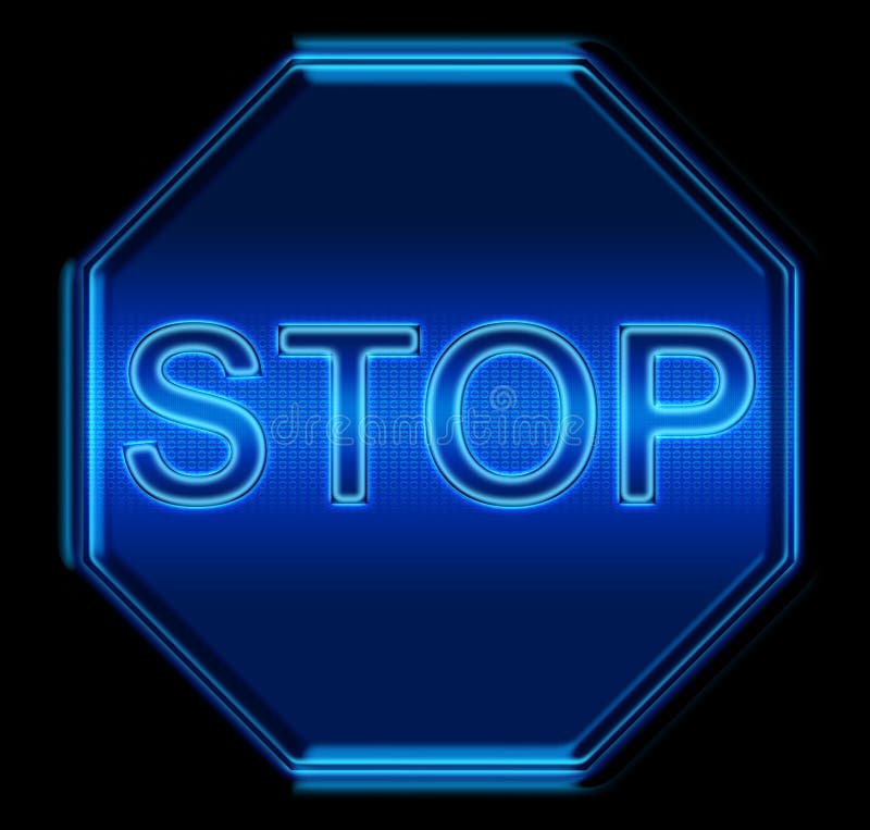 Button stop blue stock image. Image of computer, personal - 1025313