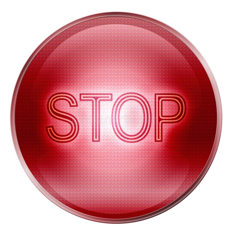 Button stop red stock illustration. Illustration of glass - 1729826