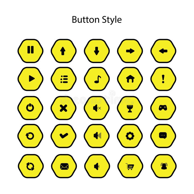 Button Styles are Used for Various Graphic Design Purposes, Web Design ...