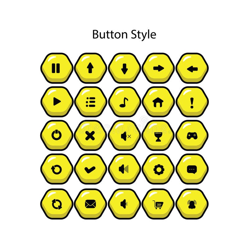 Button Styles are Used for Various Graphic Design Purposes, Web Design ...