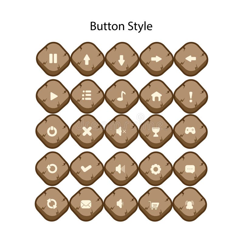 Button Styles are Used for Various Graphic Design Purposes, Web Design ...