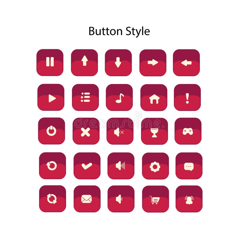 Button Styles are Used for Various Graphic Design Purposes, Web Design ...