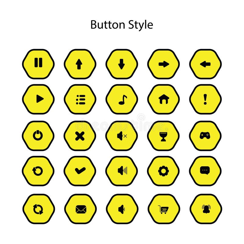 Button Styles are Used for Various Graphic Design Purposes, Web Design ...