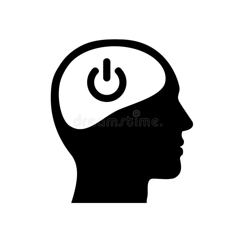 Button Switch on the Brain - Vector Stock Vector - Illustration of ...