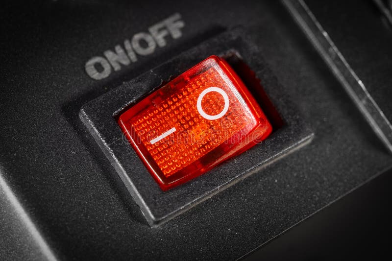 The Button of the Switch Close Up Stock Photo - Image of light, flick ...