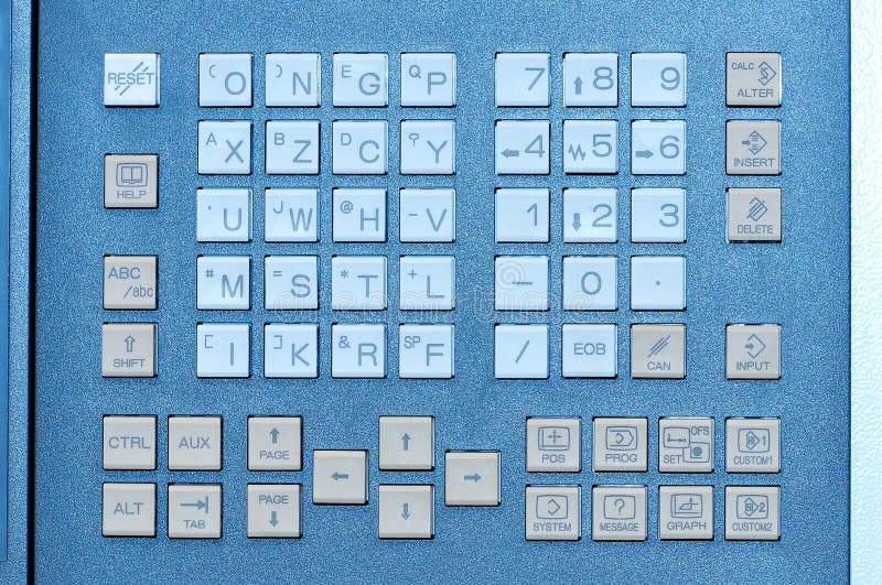 Button Switch of Control Panel Industrial Keypad Stock Photo - Image of ...