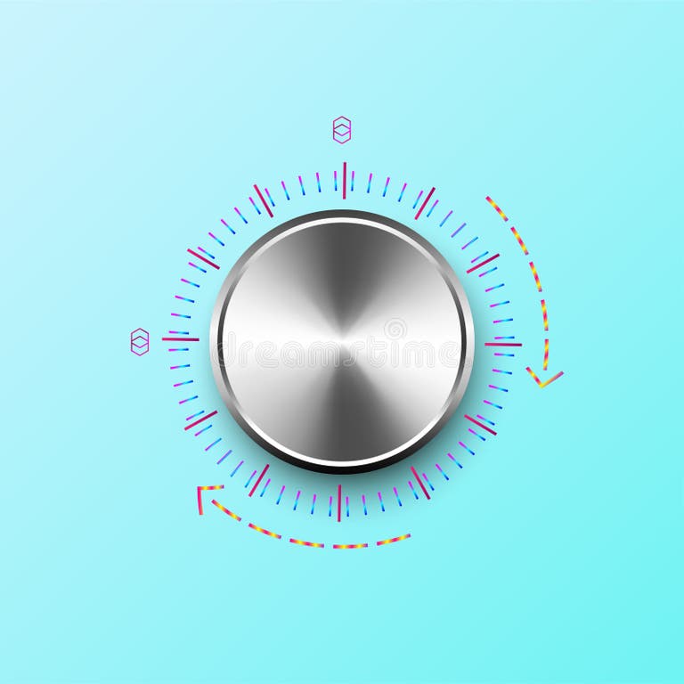 Button Switch Tune Setting Metallic Technology Network Communication ...