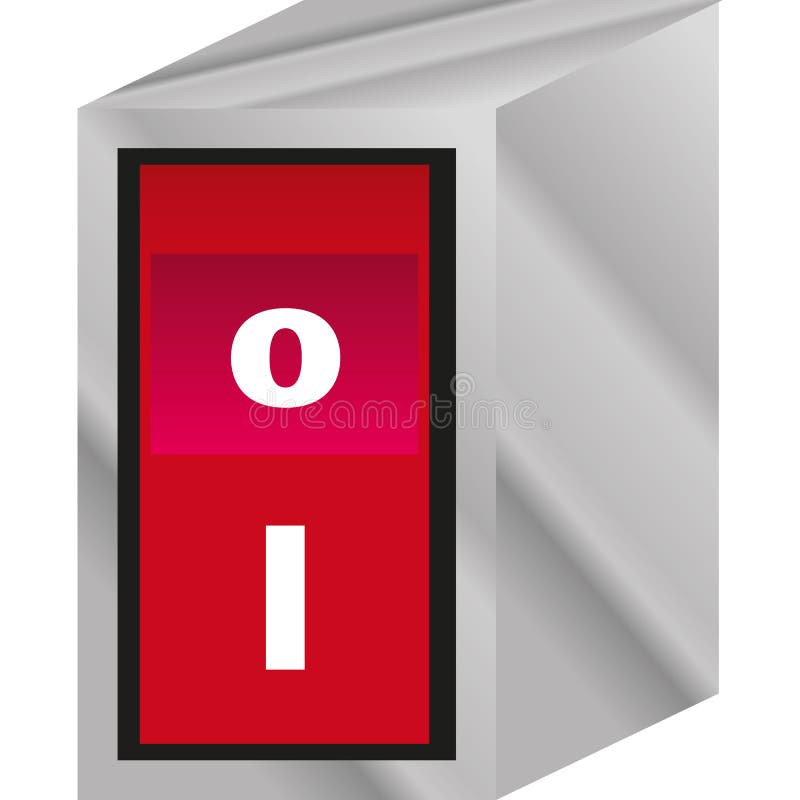 Button for Switching on and Off Stock Illustration - Illustration of ...