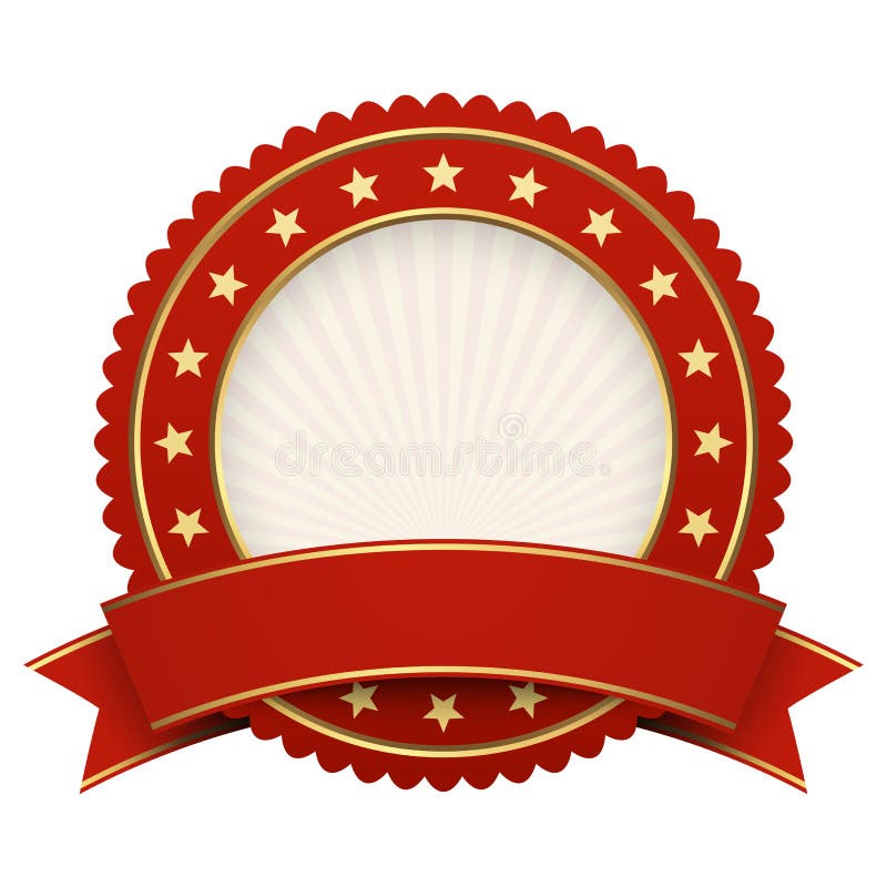 Button Template Red with Red Banner Stock Vector - Illustration of ...