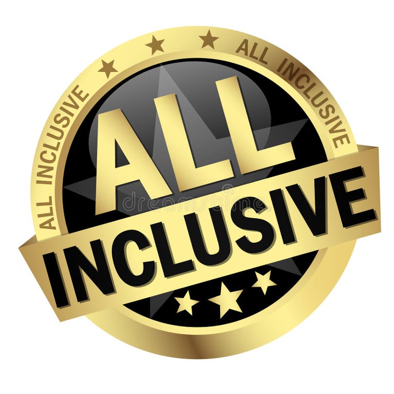 Button with Text All Inclusive Stock Vector - Illustration of ...