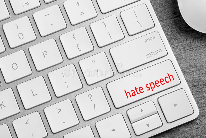 Button with Text Hate Speech on Computer Keyboard, Closeup Stock Image ...