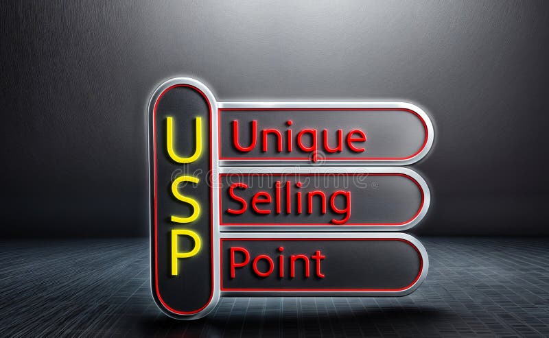A Button with the Text Word USP Abbreviation Acronym for Unique Selling ...