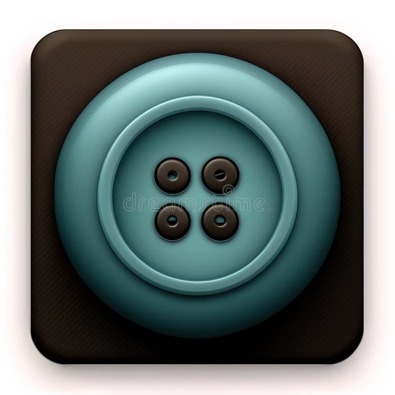 A Button with Three Black Buttons on it and a Brown Background with a ...