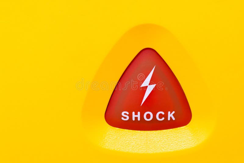 Button To Apply an AED Shock Stock Photo - Image of generator, pain ...