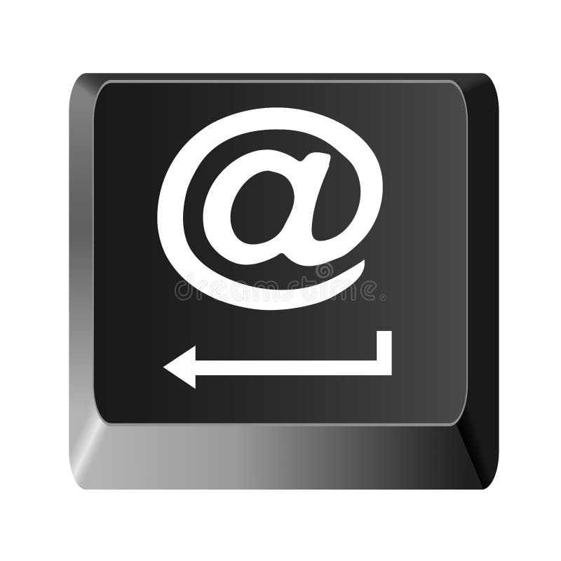 Button to enter the email stock illustration. Illustration of ...