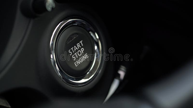 Button To Start the Car Engine Stock Image - Image of electric, bokeh ...