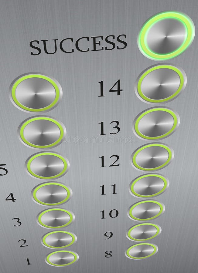 Button to success stock illustration. Illustration of metal - 93149868