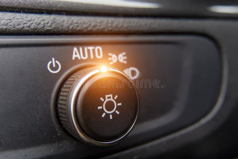 The Button To Turn on the Automatic Lighting Stock Photo - Image of ...