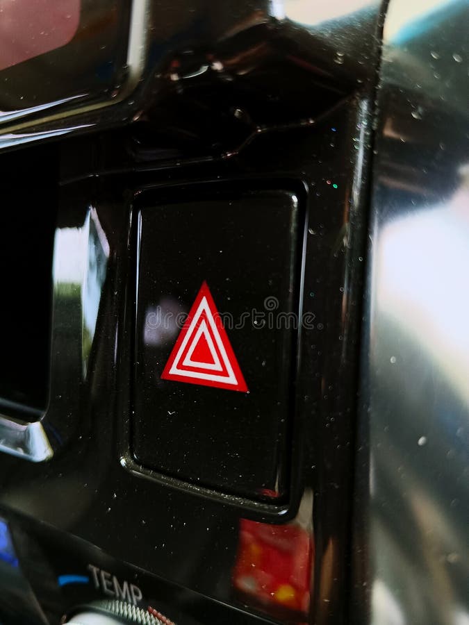 Button To Turn on Hazard Lights Stock Illustration - Illustration of ...