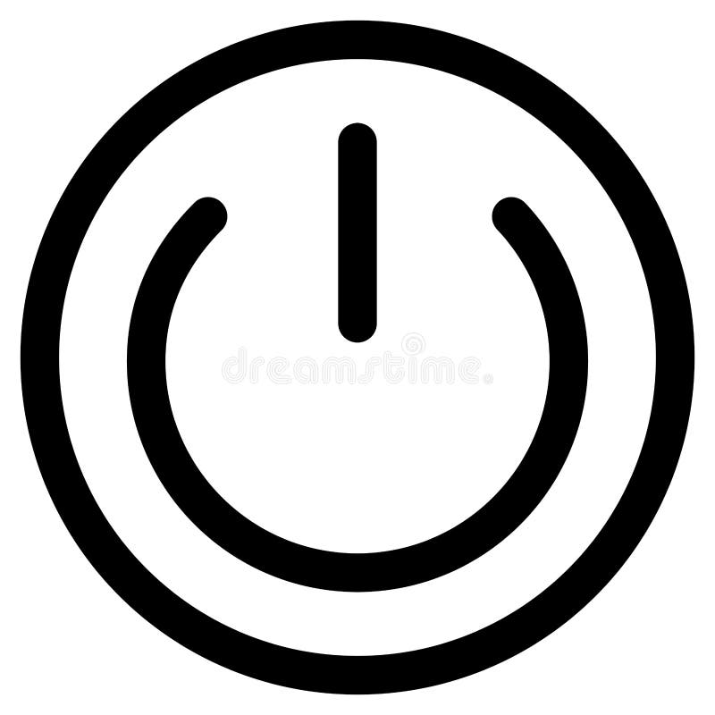 Button on to turn off stock vector. Illustration of shutdown - 83690716