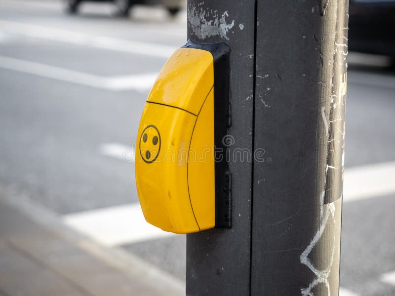 Button on the Traffic Light for Blind People Stock Photo - Image of ...