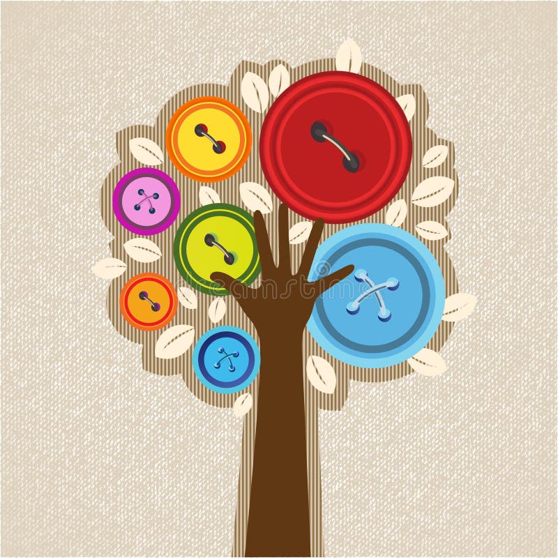 Button tree stock vector. Illustration of design, abstract - 29474520