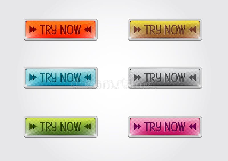 Button try now stock vector. Illustration of gray, button - 32904892