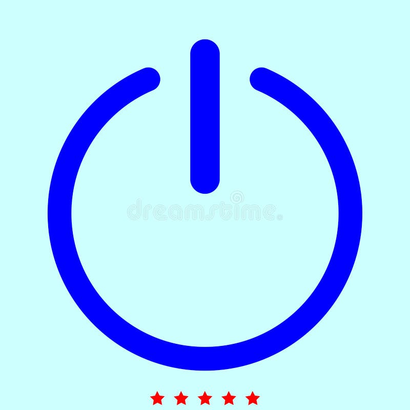 Button Turn on or Off Icon the Black Color Icon in Circle or Round ...