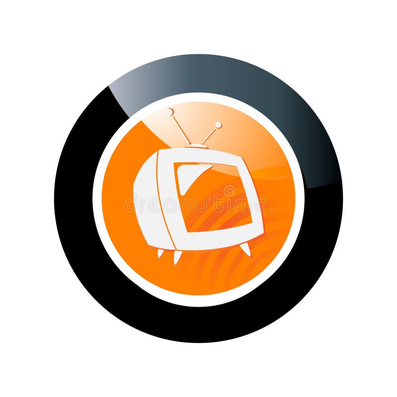 Button Icon: TV stock illustration. Illustration of channel - 17212144