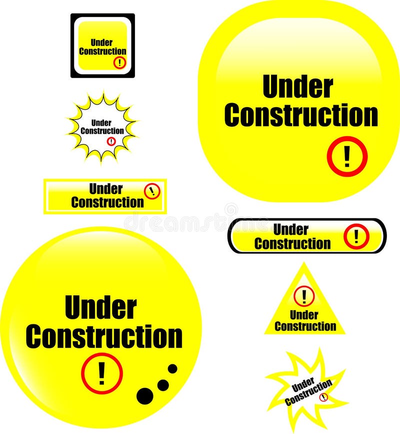 Button Under Construction Website Icon Stock Vector - Illustration of ...