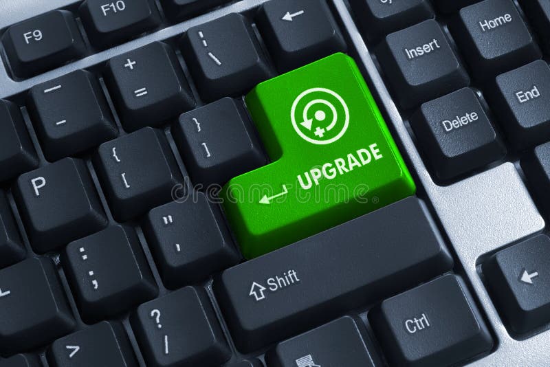The Button Upgrade on Keyboard Stock Image - Image of icon, idea: 65407509
