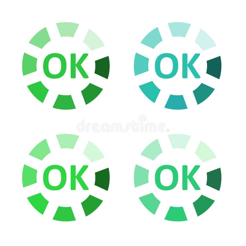 Flat OK sticker icon. stock vector. Illustration of right - 123980350