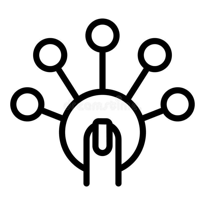 Button Vr Icon Outline Vector. Virtual Travel Stock Illustration ...