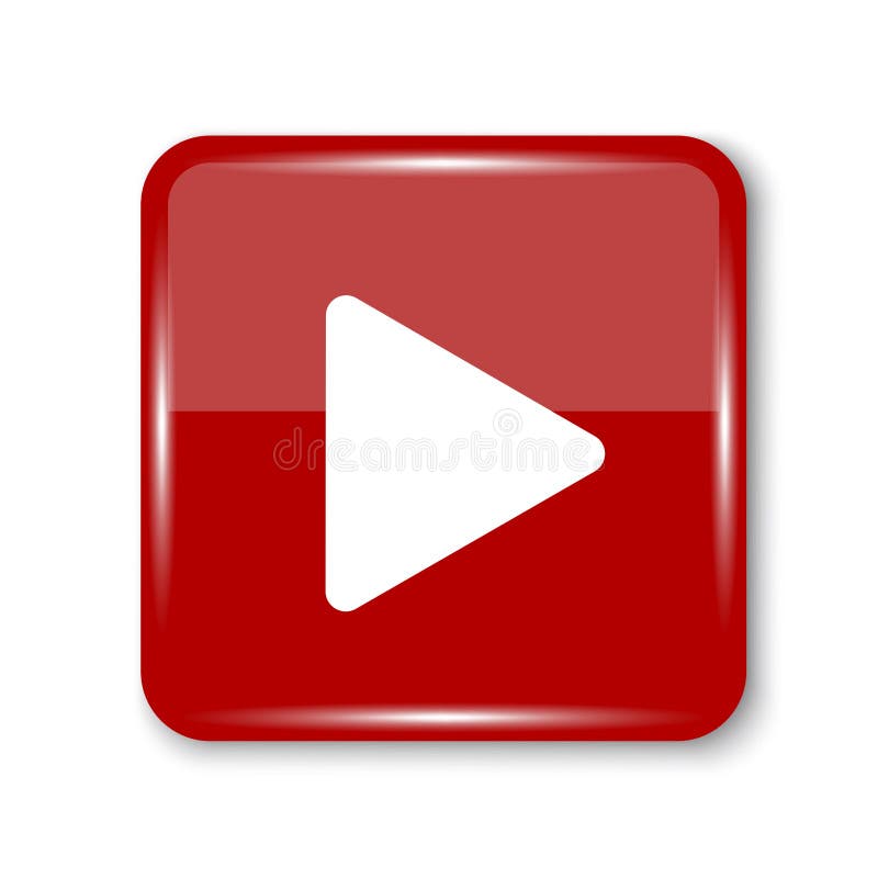 Button for Web Design. Play Button Icon Vector Illustration. Live ...