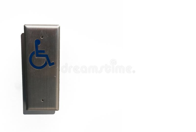 Button Wheelchair White Background Concept Request Help Stock Photo ...