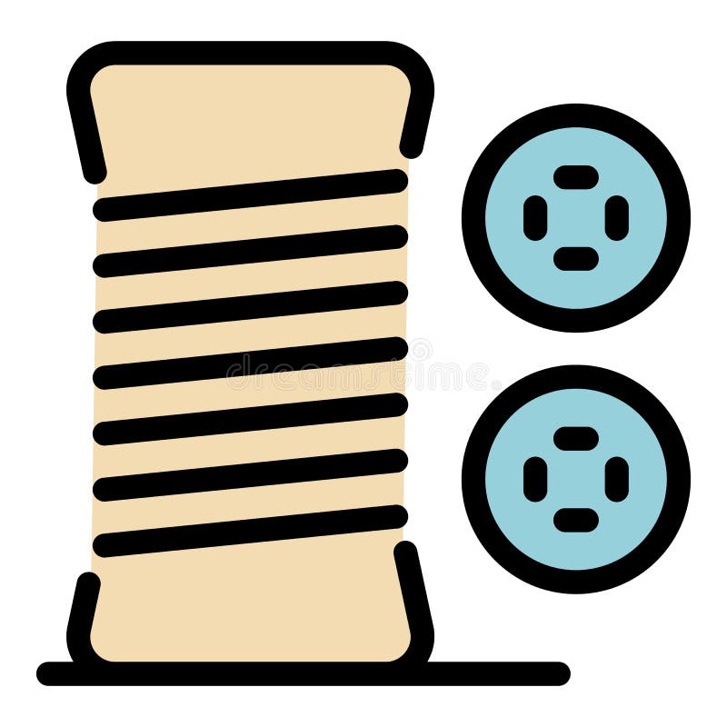 Button Wire Clothes Icon Color Outline Vector Stock Vector ...