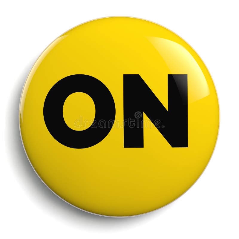 Off Button Round Yellow Icon Stock Illustration - Illustration of ...