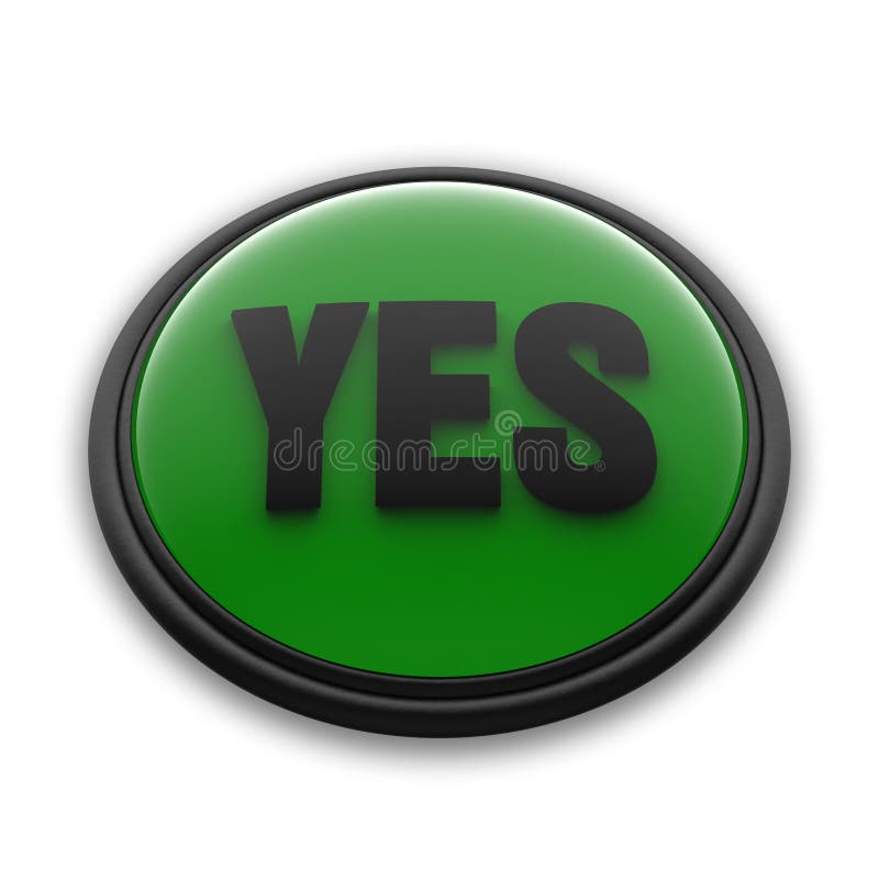 Button YES stock illustration. Illustration of transparent - 10357075