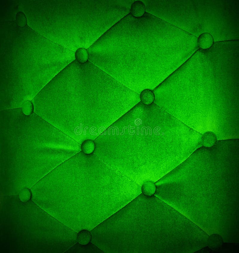 Buttoned on Green Light Texture Sofa Repeat Background. Stock Photo ...